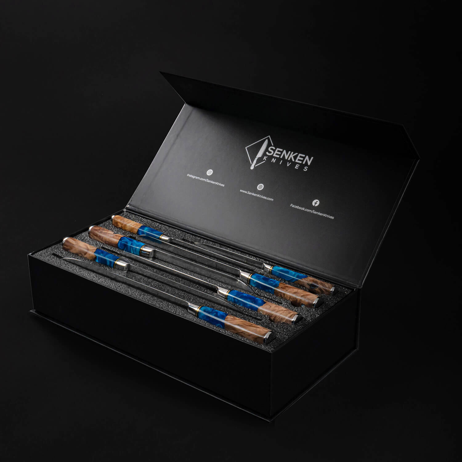 "Tsunami" Collection - Japanese VG10 Damascus Steel Knife Set – Senken ...